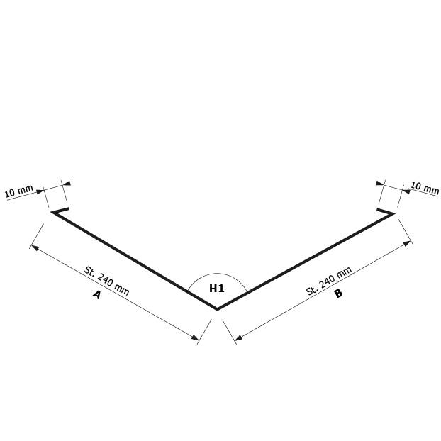 Zinken kilgoot op maat online bestellen - Dakgootwinkel.nl