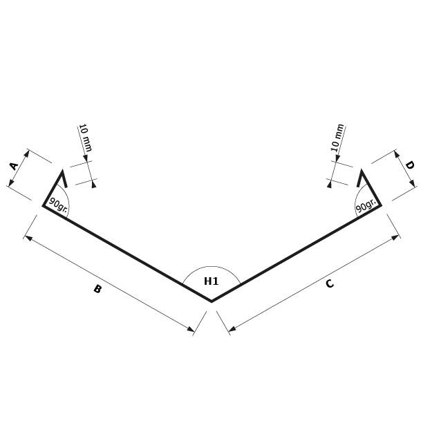 Zinken kilgoten op maat online bestellen - Dakgootwinkel.nl