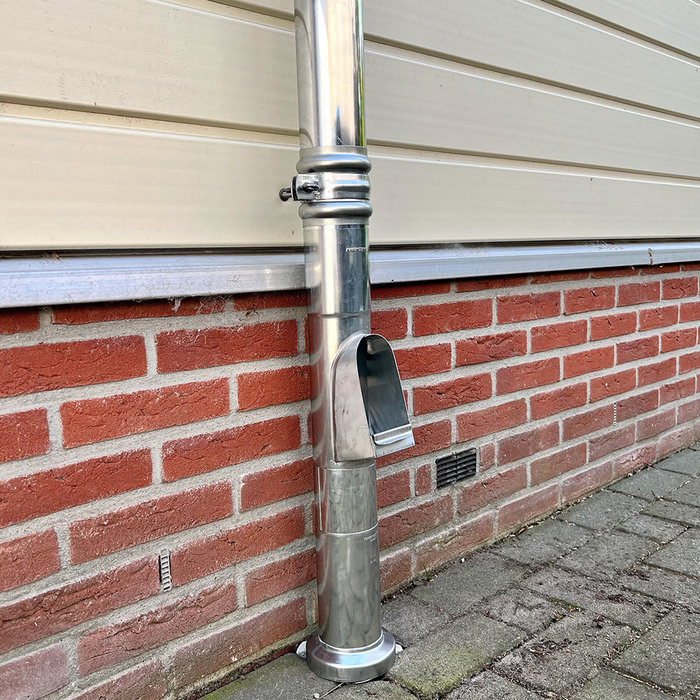 Zinken bladafscheider 80 mm - Rheinzink - Dakgootwinkel.nl