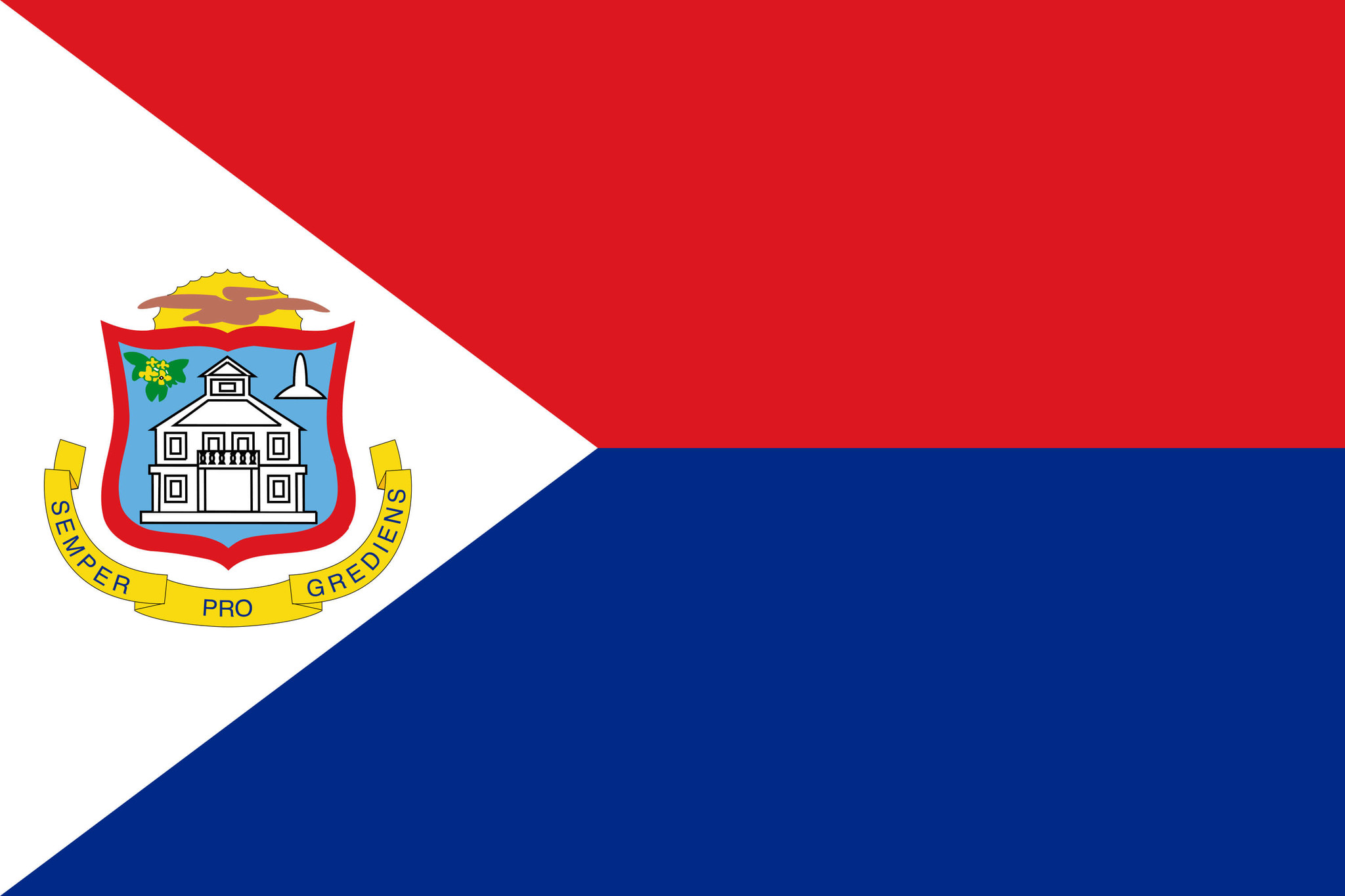 St. Maarten Flagge Abbildung und Bedeutung Flagge von St. Maarten ...