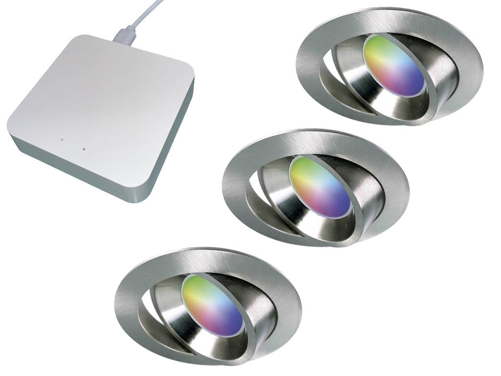 Starterset Smartverlichting : Kleuren inbouw spots met Bridge ...