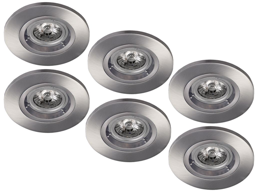 Set van 6 stuks LED inbouwspot 5W dimbaar armatuur + spot - 123ledspots BV Set van 6 stuks LED inbouwspot 5W dimbaar armatuur + spot - 123ledspots BV