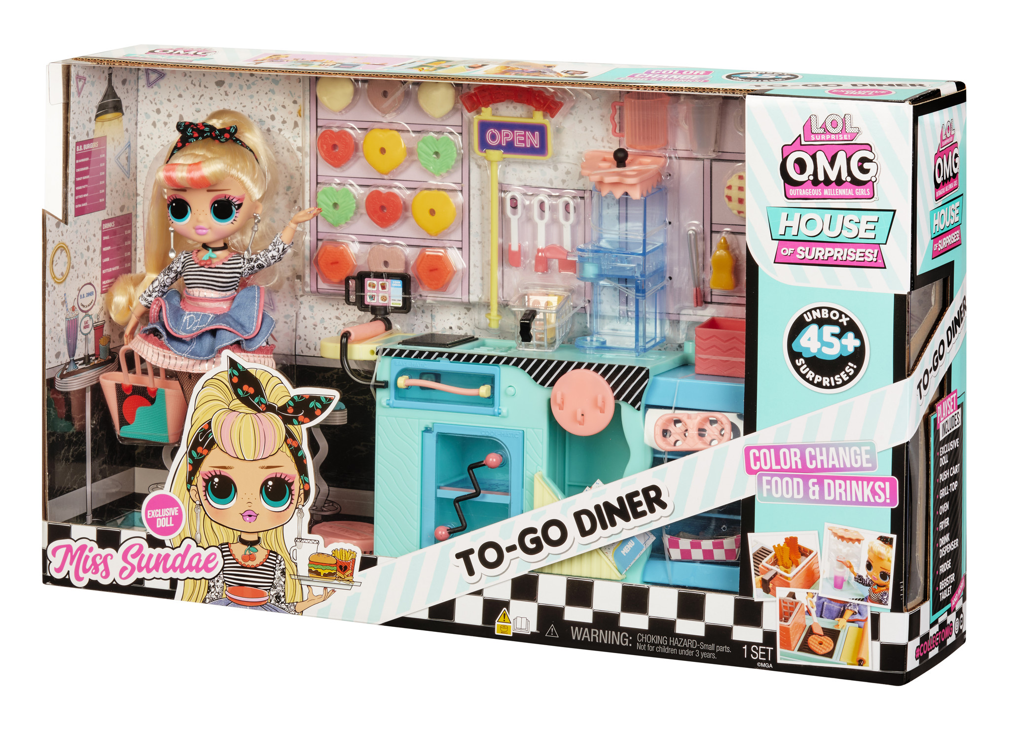 L.O.L. Surprise! O.M.G. Mobiele snackbar-speelset - t Klavertje Vier