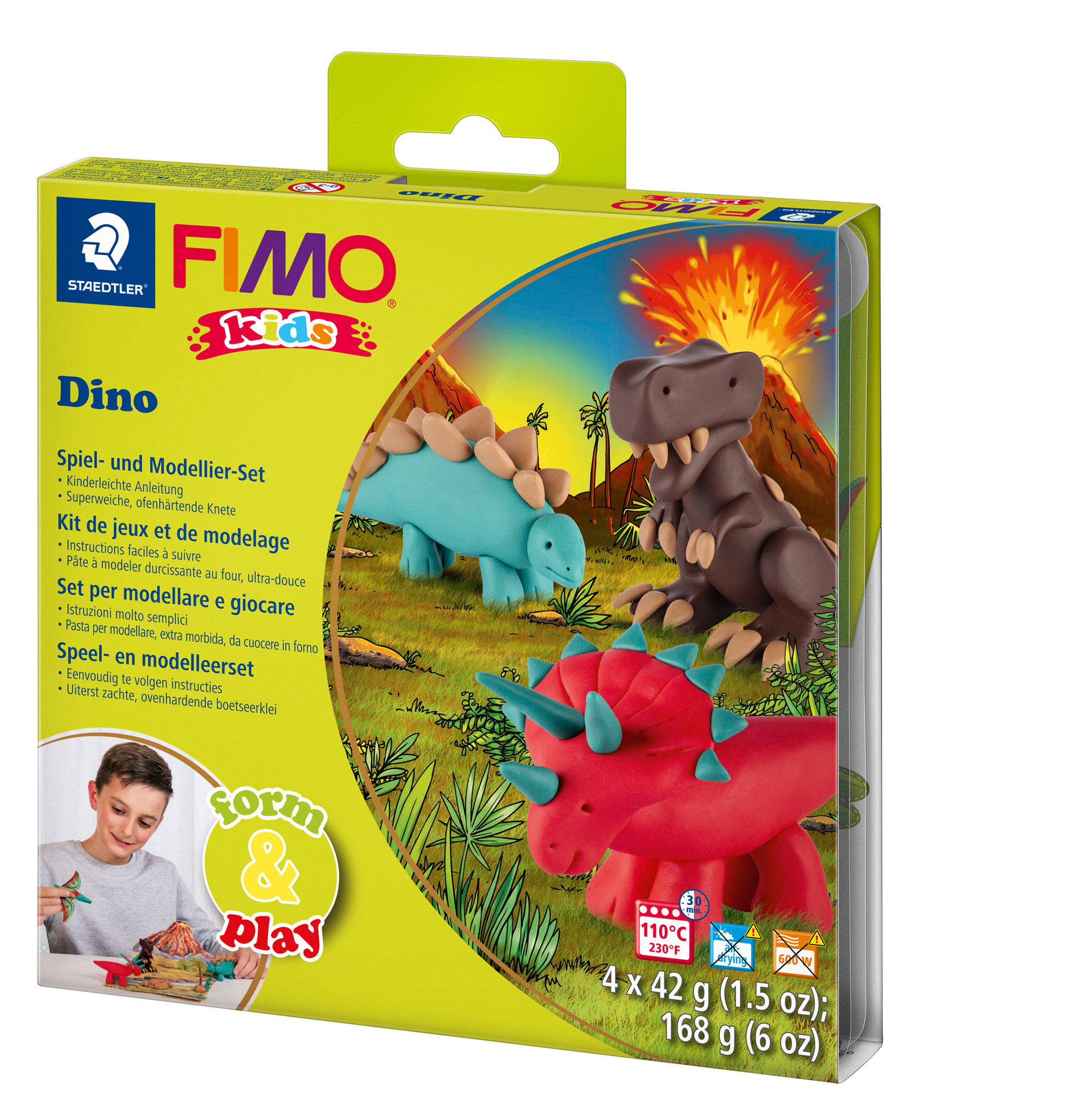 Set Modelleerklei Fimo Kids Form&Play - Dino - t Klavertje Vier