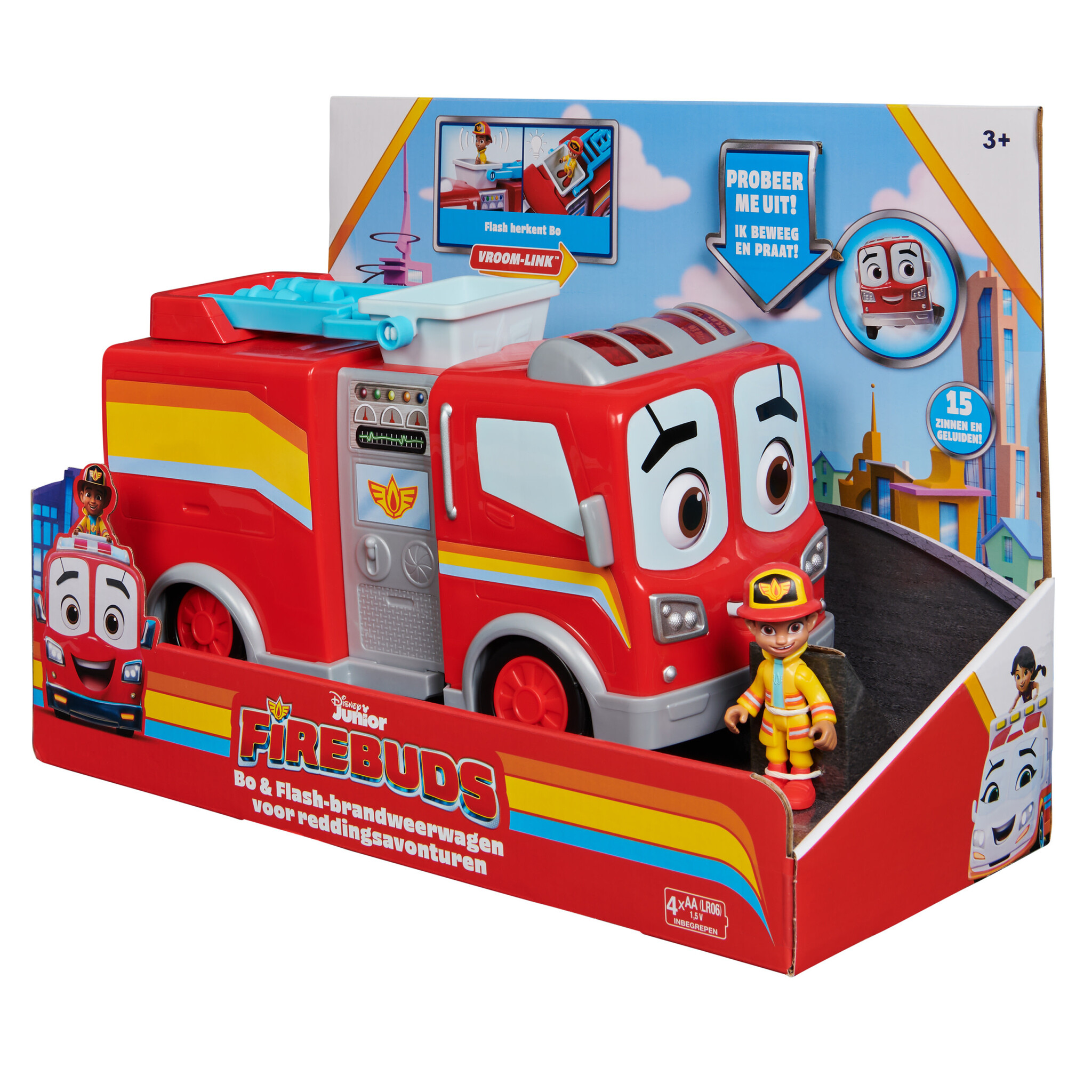 Disney Junior Firebuds - Bo & Flash Brandweerwagen - t Klavertje Vier