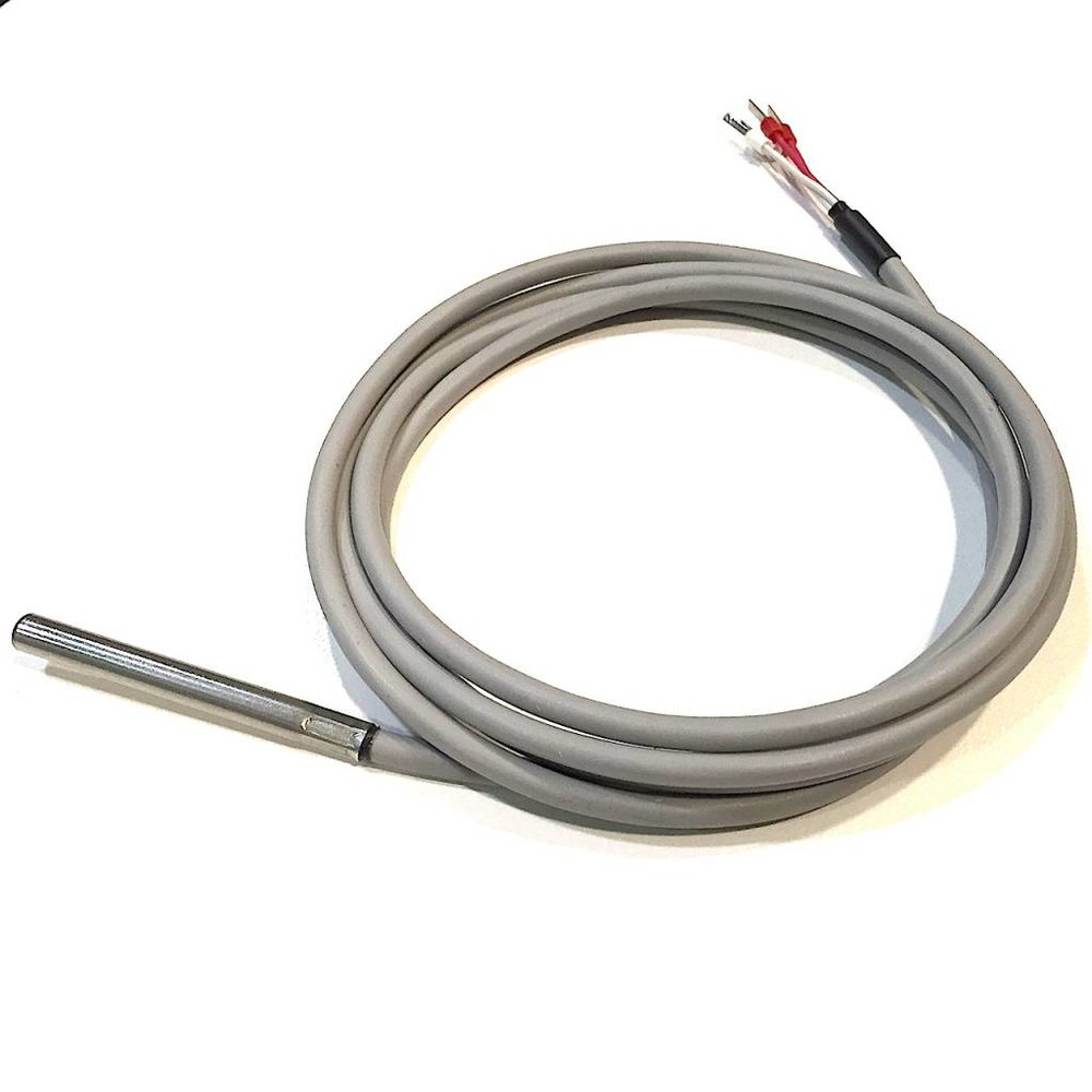 PT100, 4 wires, class A, 6 x 50 mm SS316 , and 10 meters silicone cable. - IP67 - PIMZOS.COM