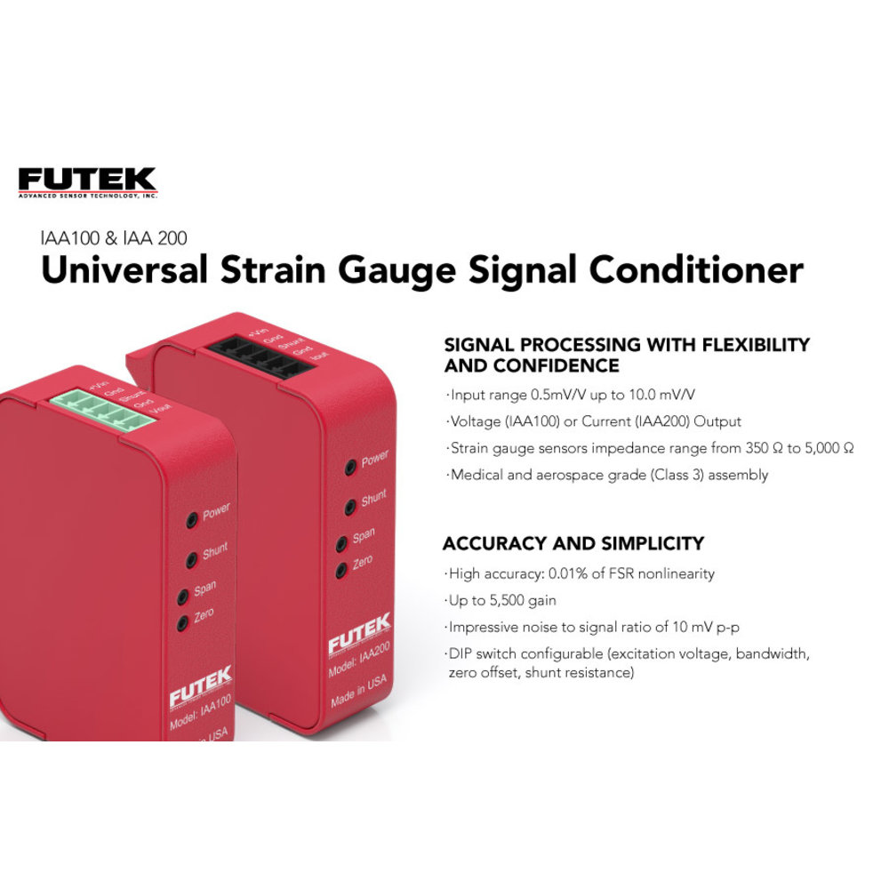 FUTEK IAA100 Loadcell Versterker met ±10V uitgang - PIMZOS.COM