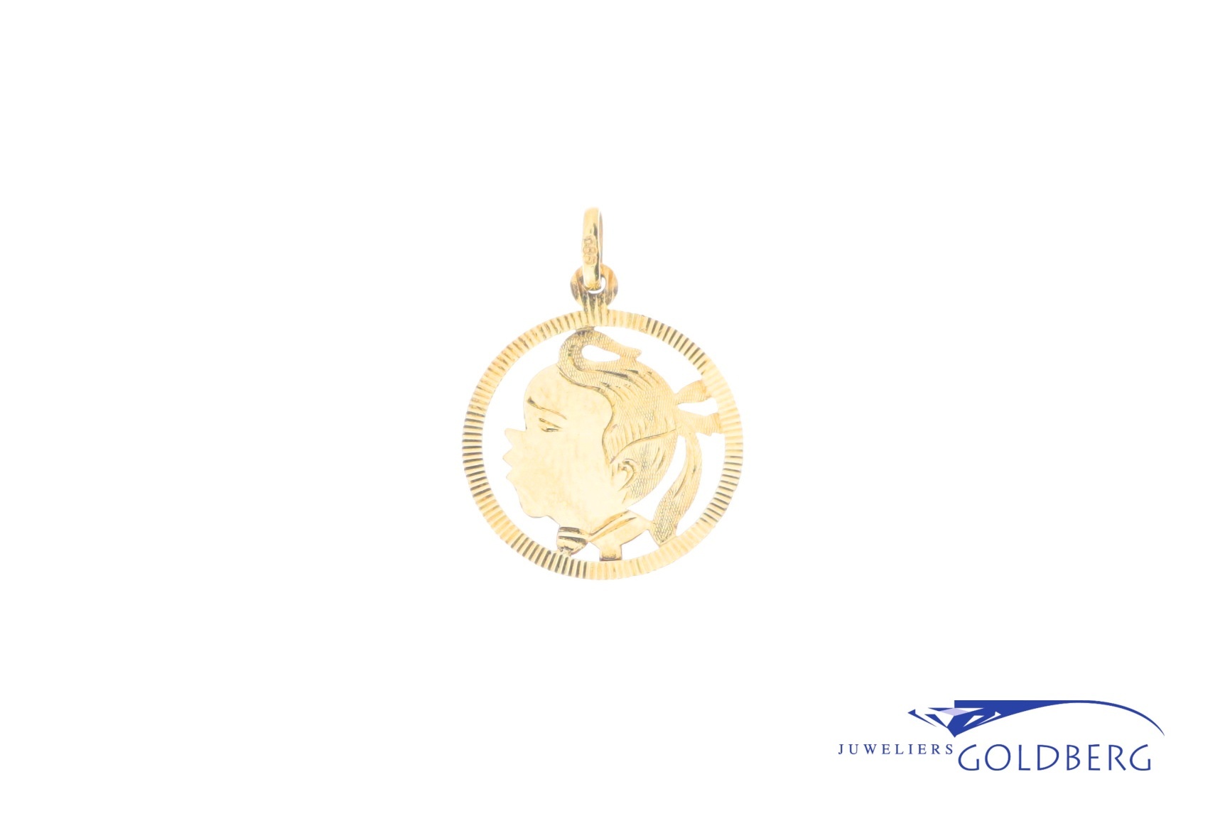 14k Kinderkopje goud hanger - Goldberg