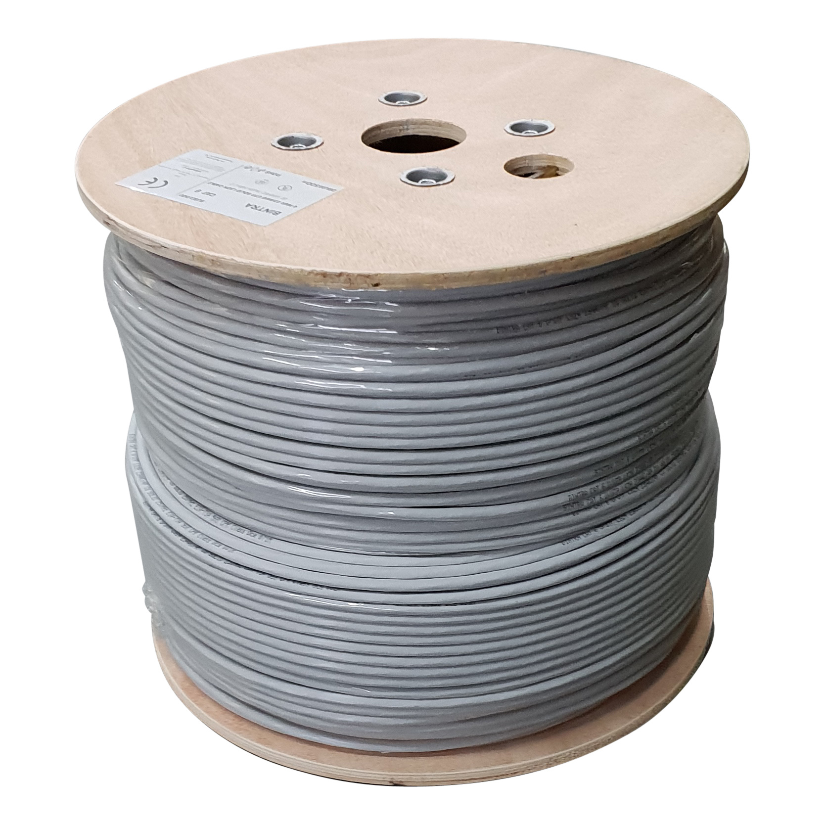 UTP CAT6 network cable solid 500M 100% copper grey - Netwerkkabel.eu