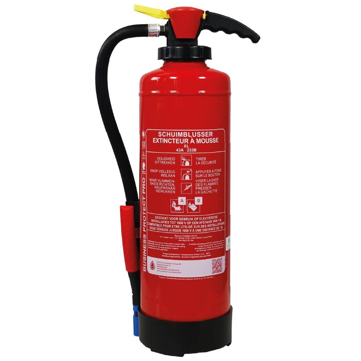 Extincteur à eau puléverisée (mousse) Ultra Foam 6l BENOR (AB ...