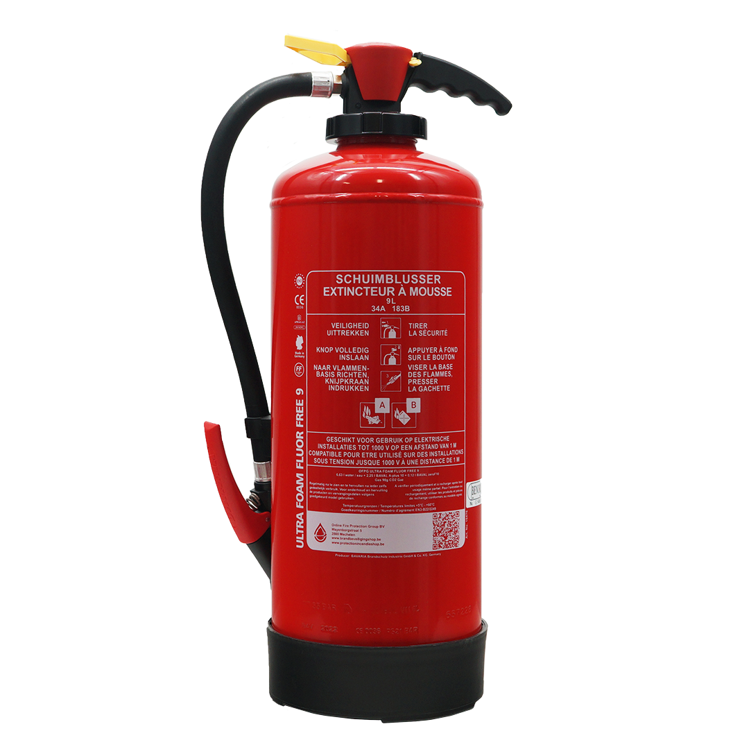 Extincteur à eau puléverisée Ultra Foam 9l FLUOR-free BENOR (AB ...