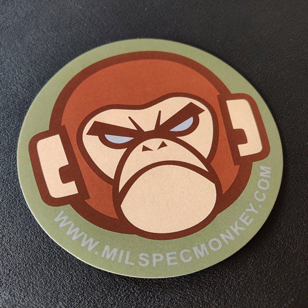 MIL-SPEC MONKEY Logo Sticker (Color). - Airsoftshop