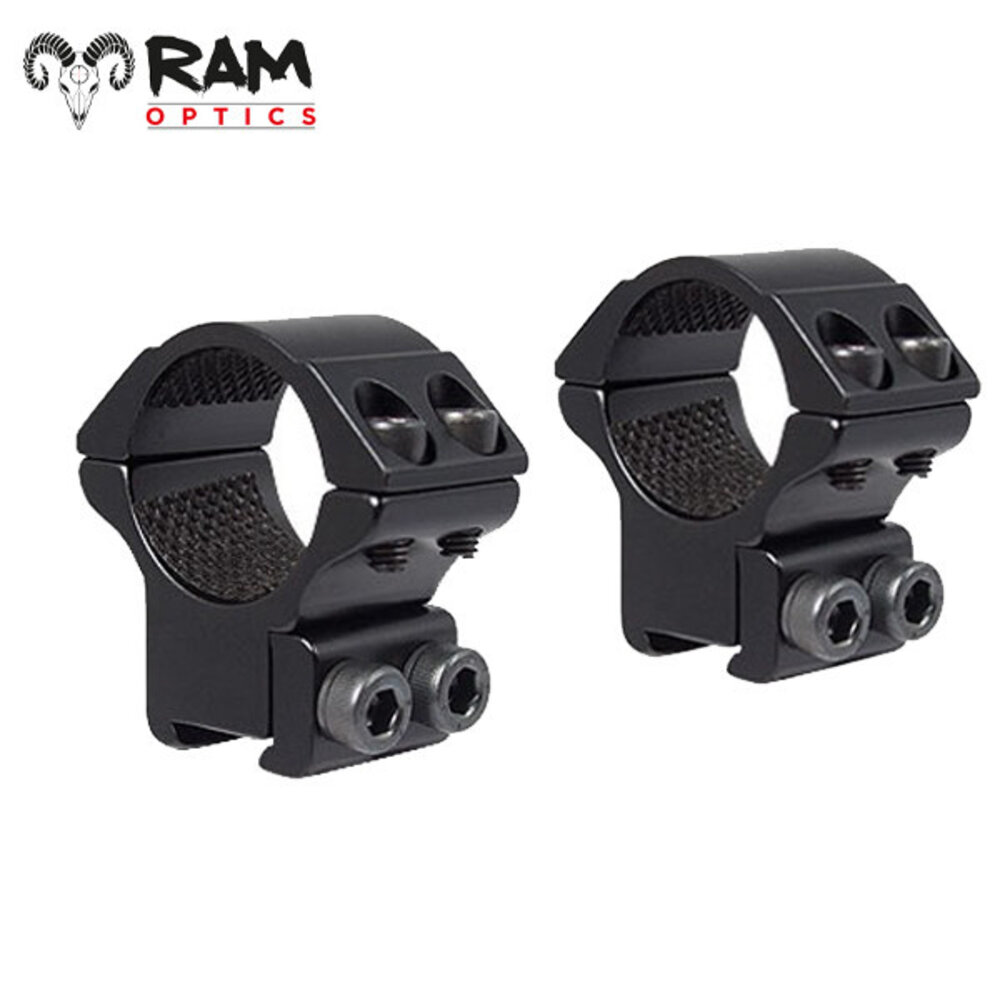 RAM Scope Dovetail 11mm 25.4 Medium Mount Rings. - Airsoftshop