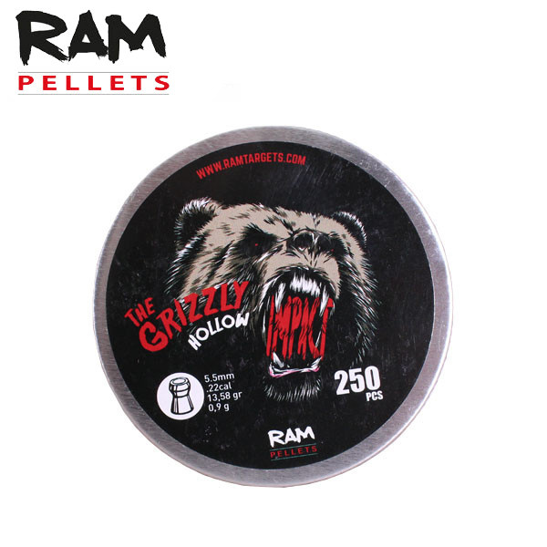 RAM Grizzly 5.5mm Pellets 250pcs (0,90g). - Airsoftshop