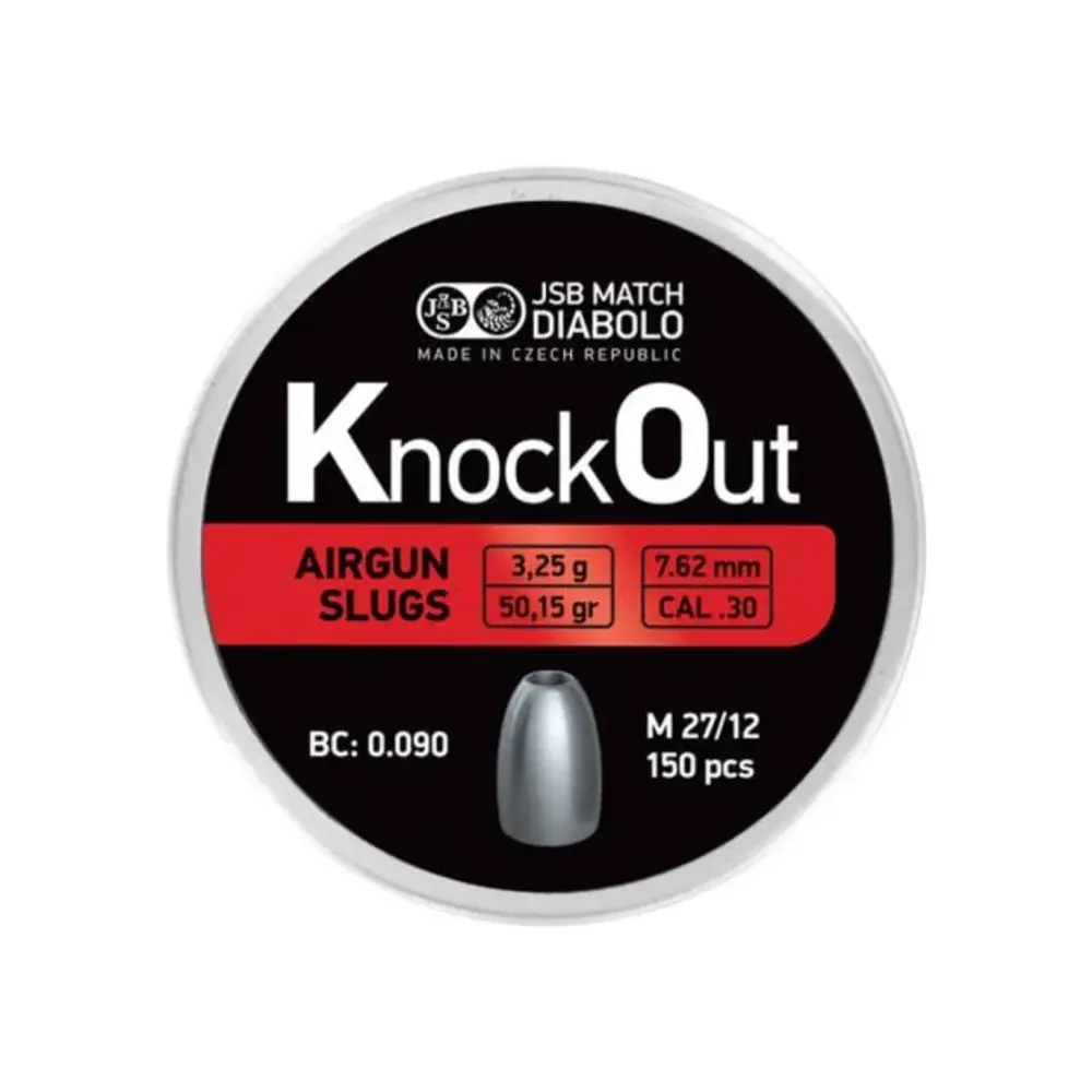JSB Airgun Slugs Knock Out 7.62mm .30 (50.15 grain). - Airsoftshop