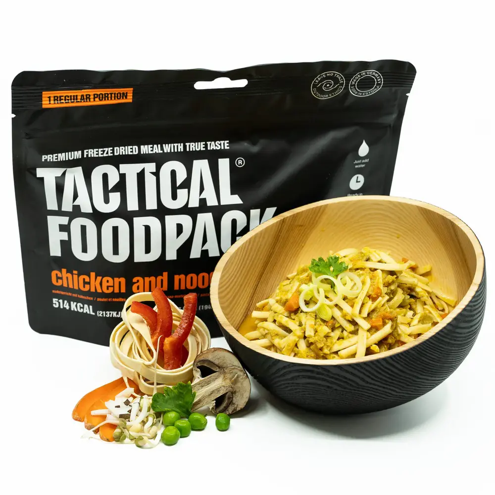 Tactical Foodpack Chicken and Noodles 110g. - Airsoftshop Belgium